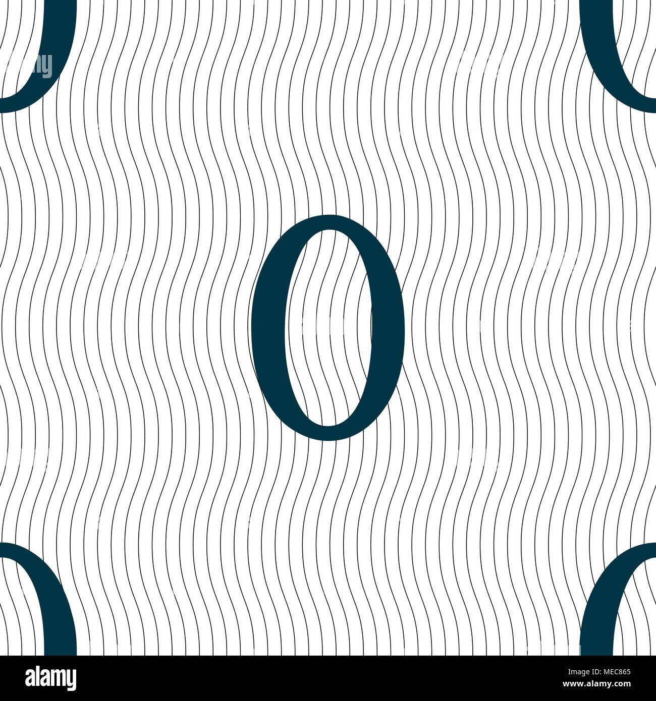 number zero icon sign. Seamless pattern with geometric texture. Vector ...