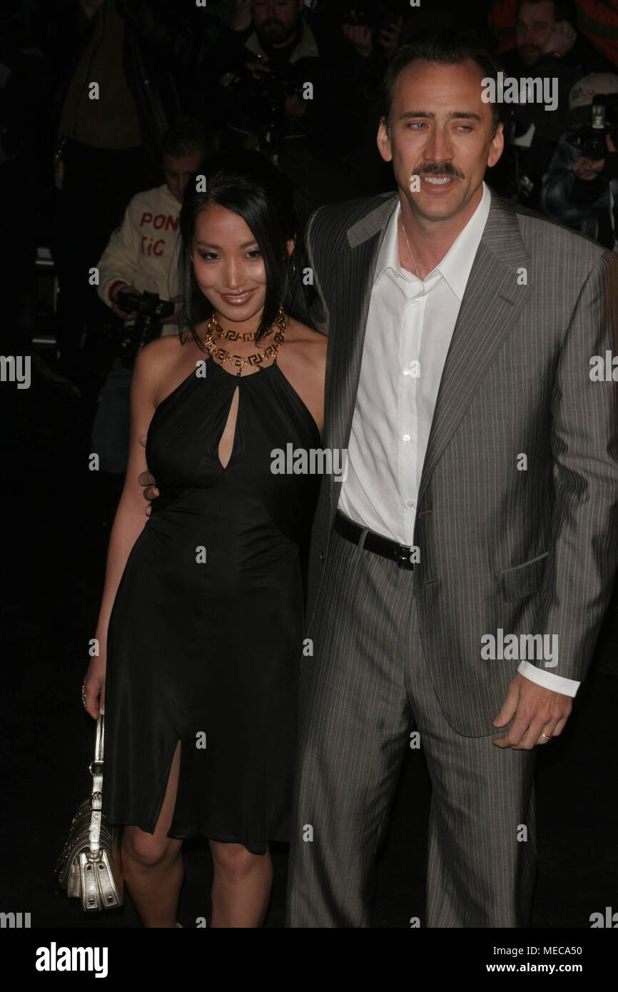 NICOLAS CAGE AND WIFE ALICE KIM Photo By John Barrett/PHOTOlink.net ...