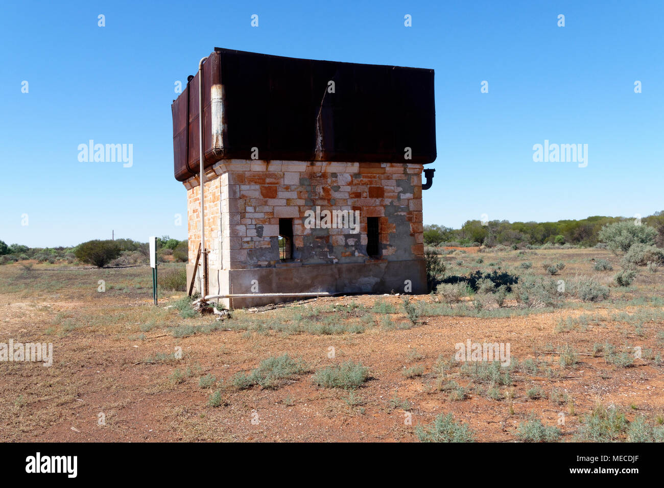 Old Australian outback water tower, Yalgoo, Western Australia Stock ...
