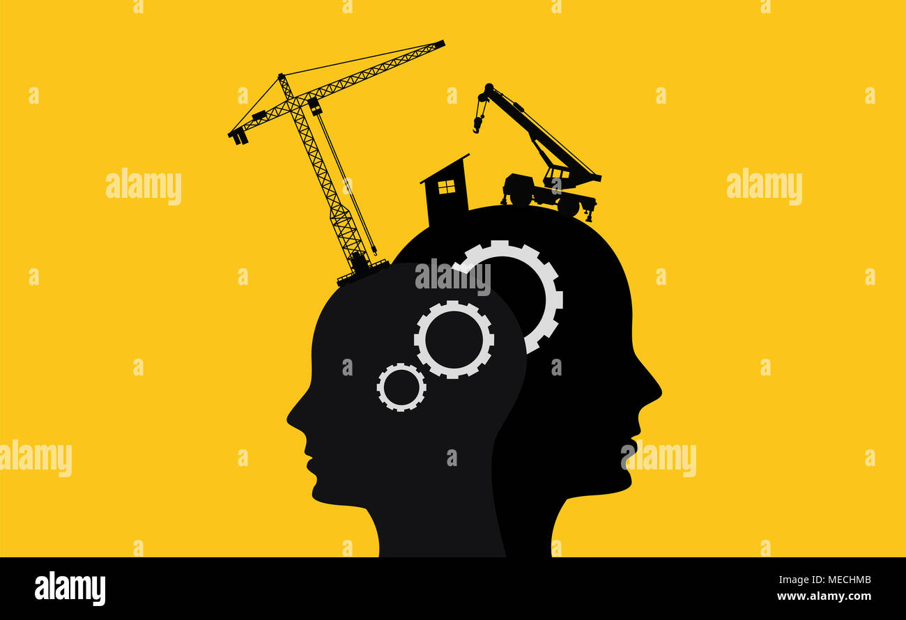 Human brain and construction site hi-res stock photography and images ...