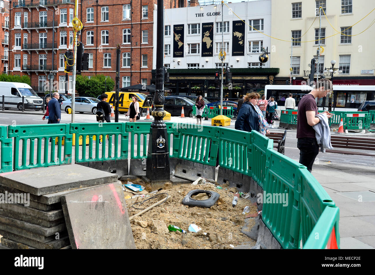 Public road work in London - England Stock Photo - Alamy