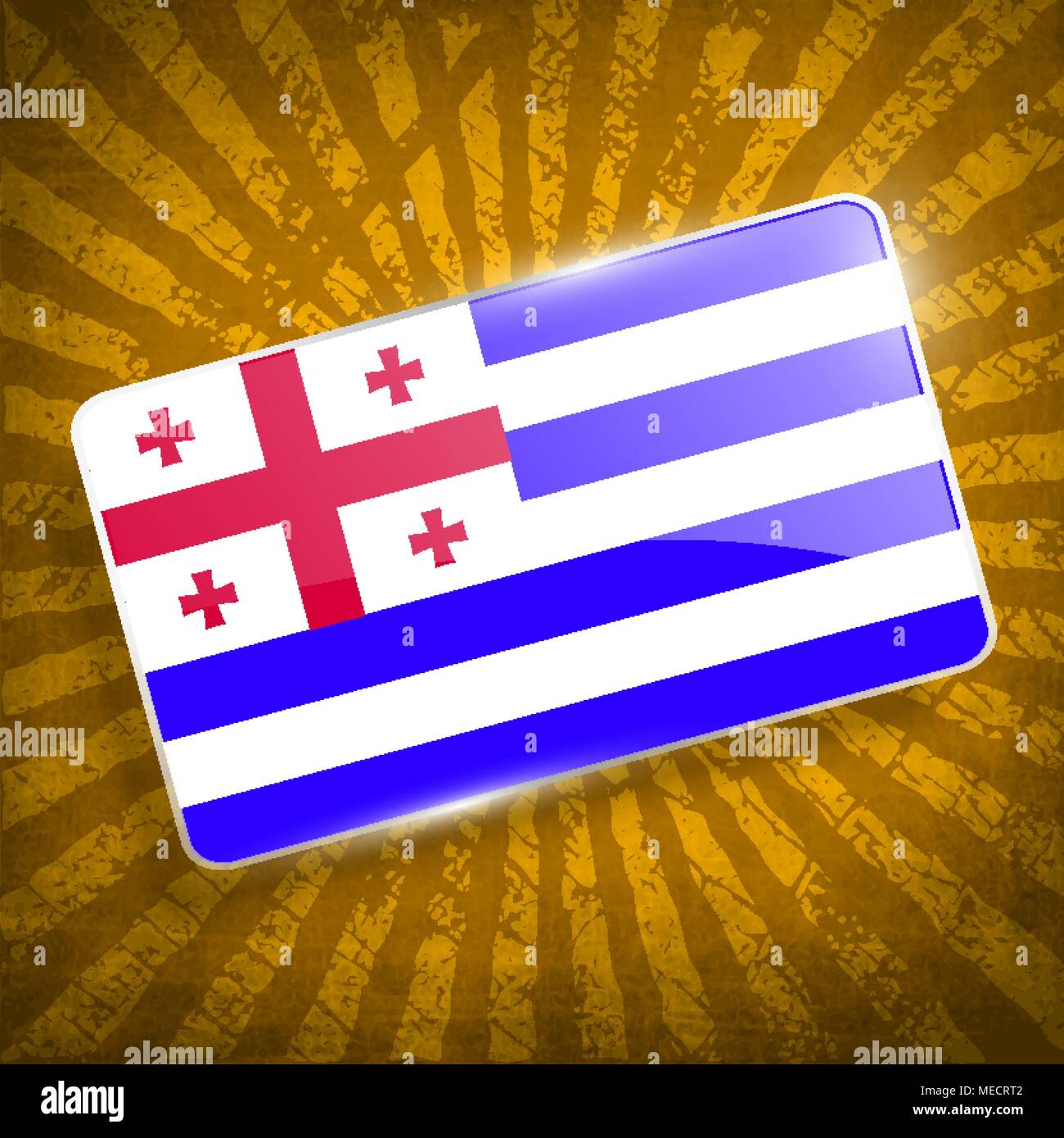 Flag of Ajaria with old texture. Vector illustration Stock Vector Image ...