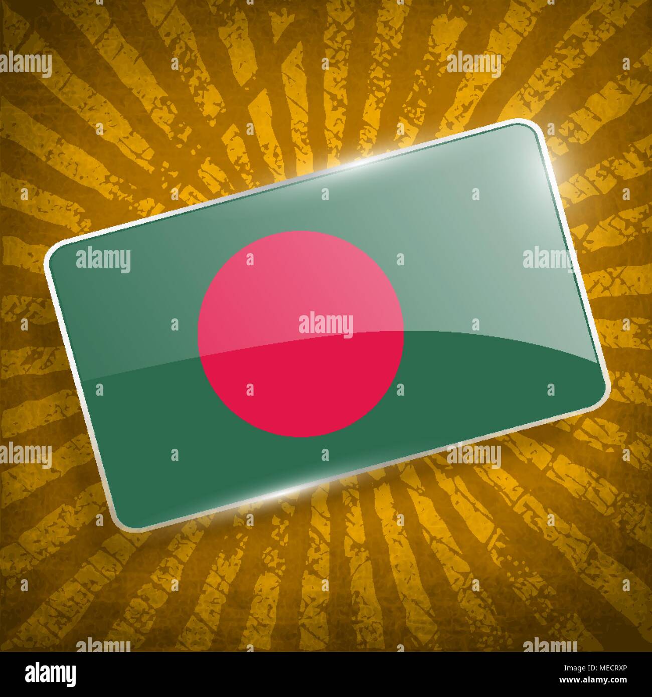 Flag of Bangladesh with old texture. Vector illustration Stock Vector ...