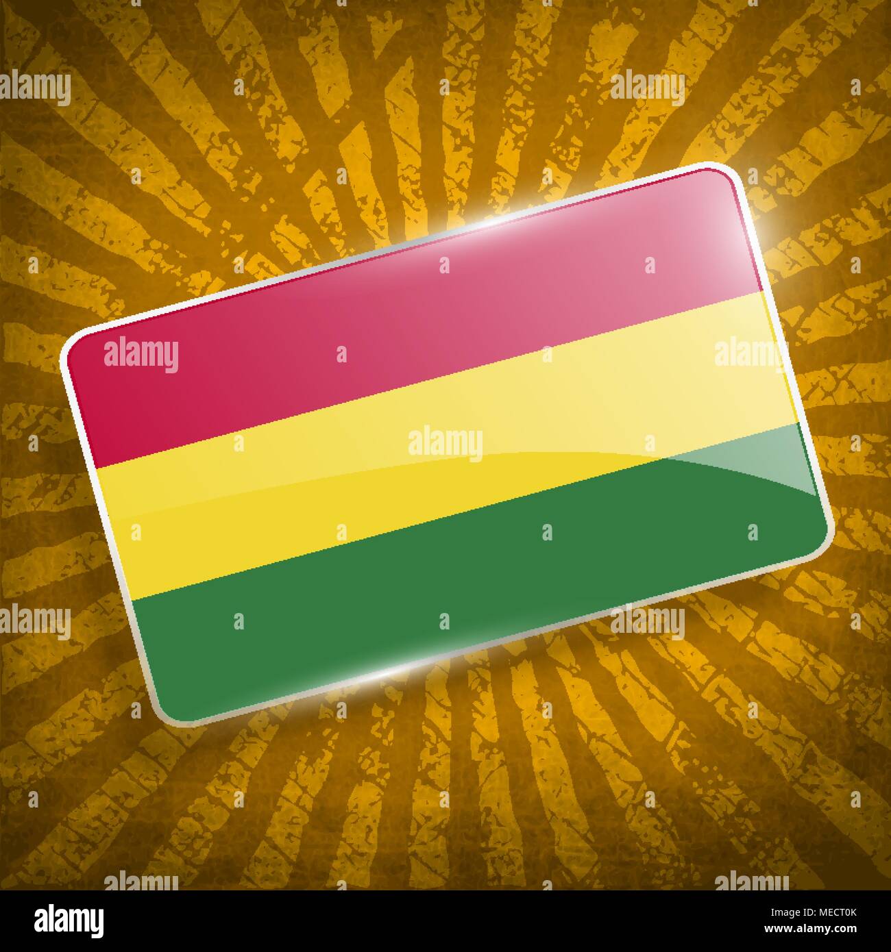 Flag of Bolivia with old texture. Vector illustration Stock Vector ...