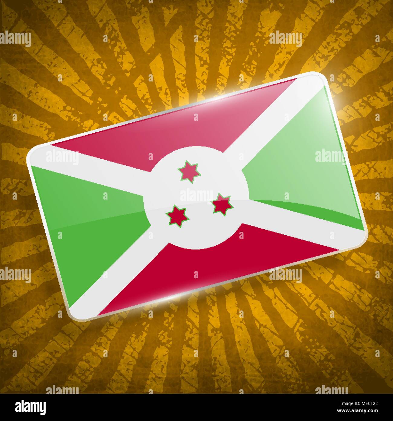 Flag of Burundi with old texture. Vector illustration Stock Vector ...