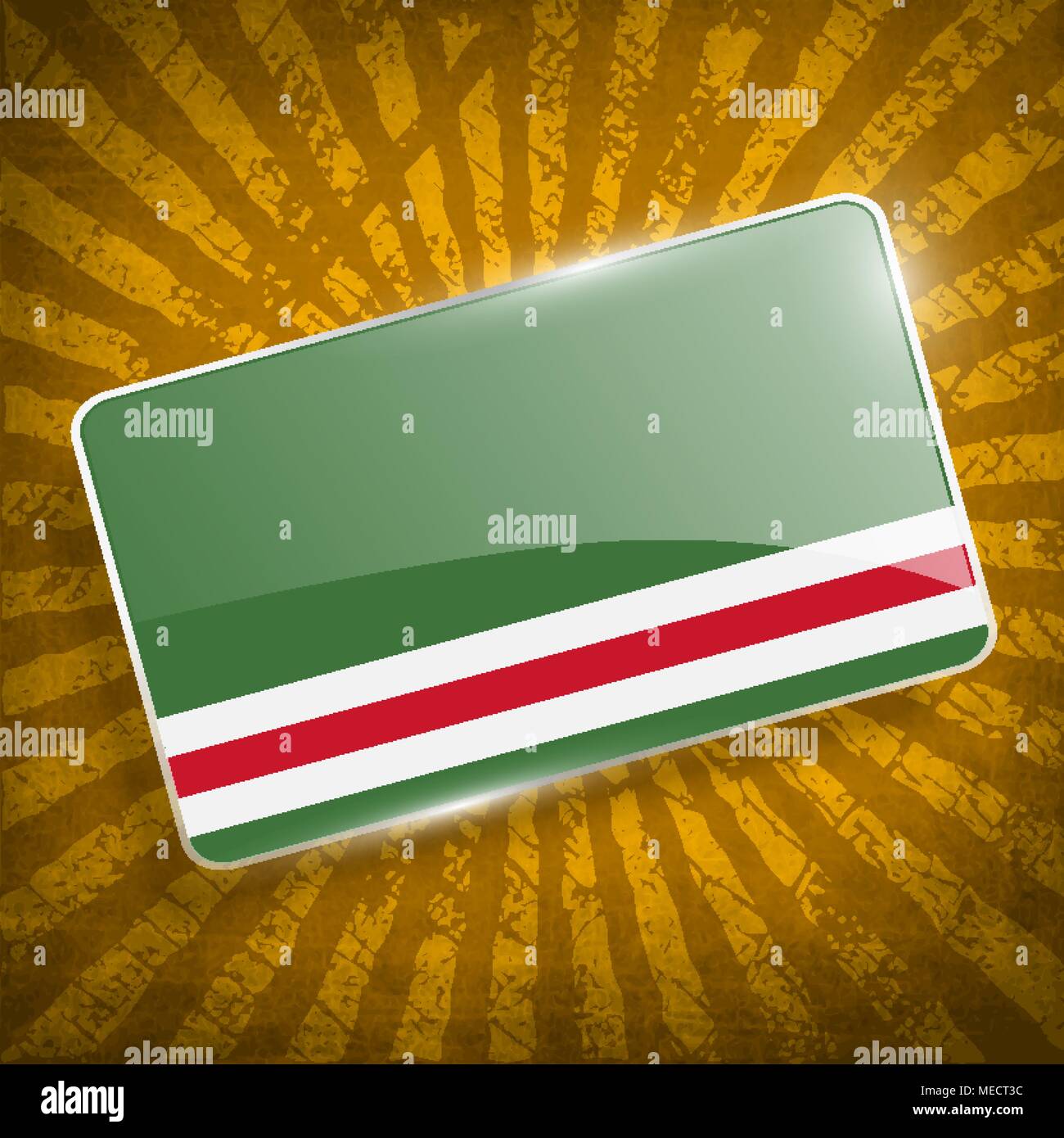 Flag of Chechen Republic of Ichkeria with old texture. Vector ...