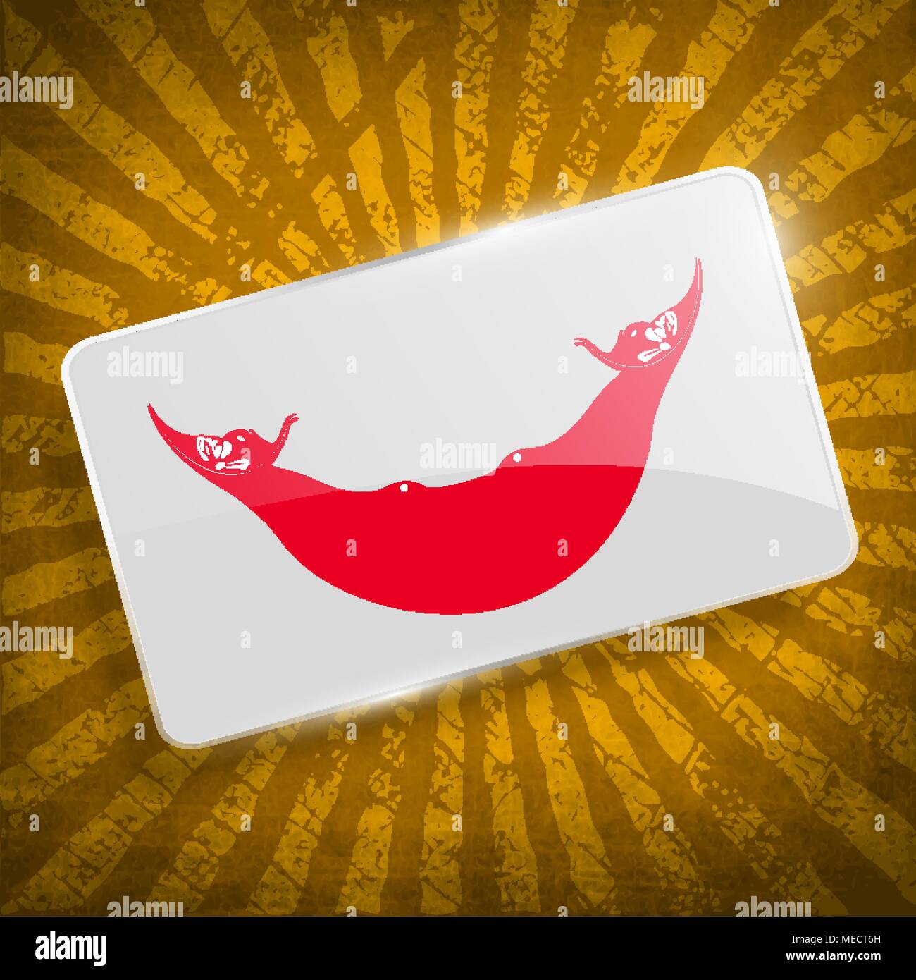 Flag of Easter Rapa Nui, CHILE with old texture. Vector illustration ...