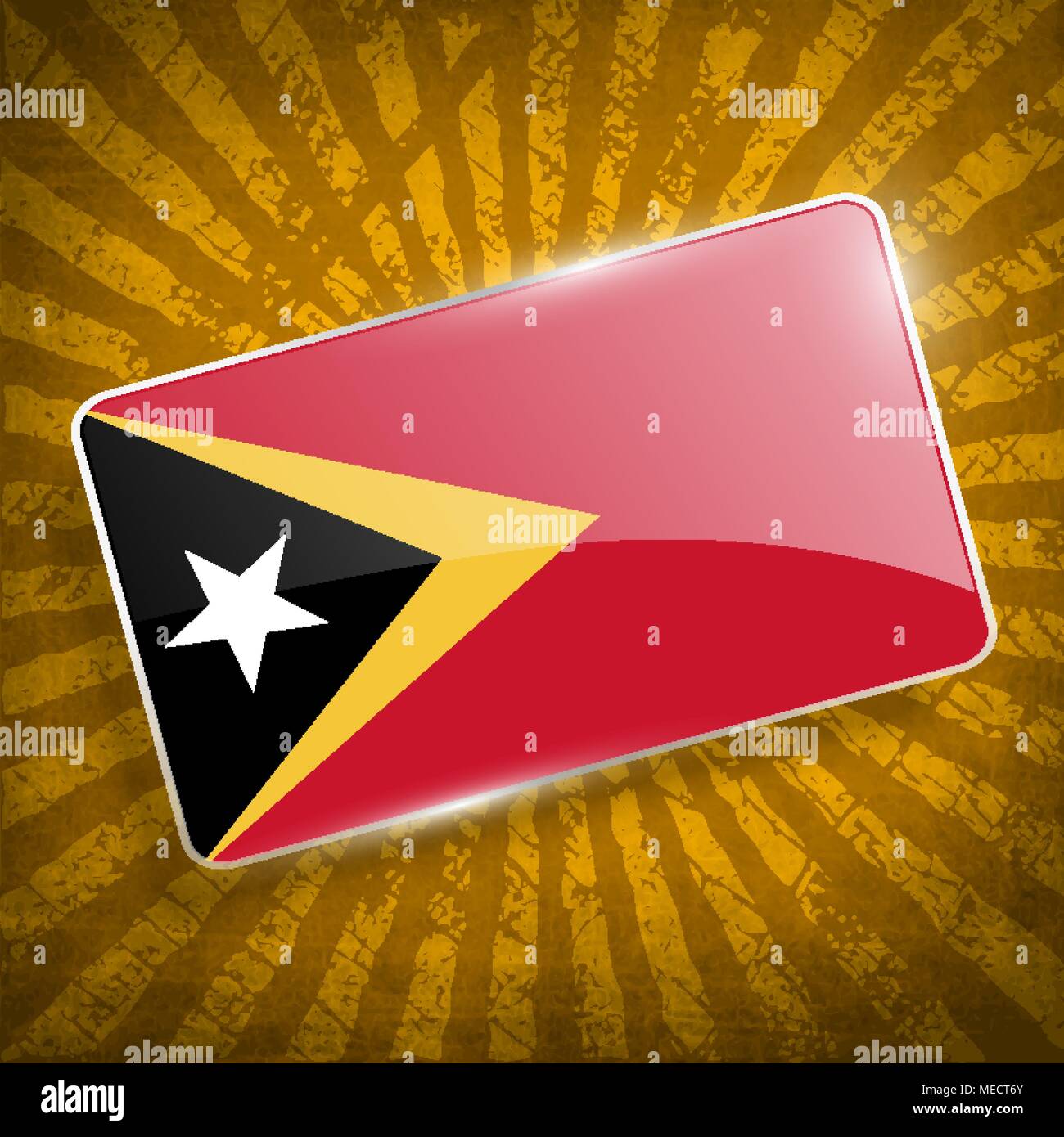 Flag of East Timor with old texture. Vector illustration Stock Vector ...