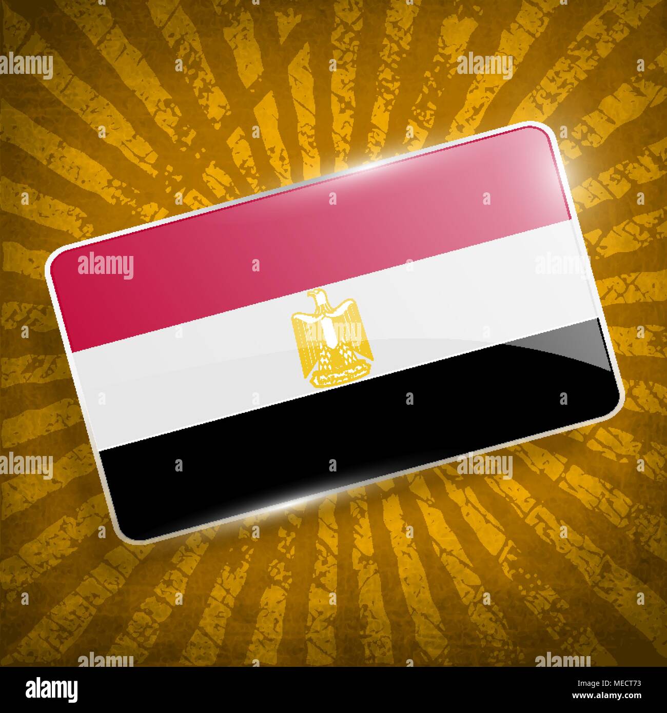 Flag of Egypt with old texture. Vector illustration Stock Vector Image ...