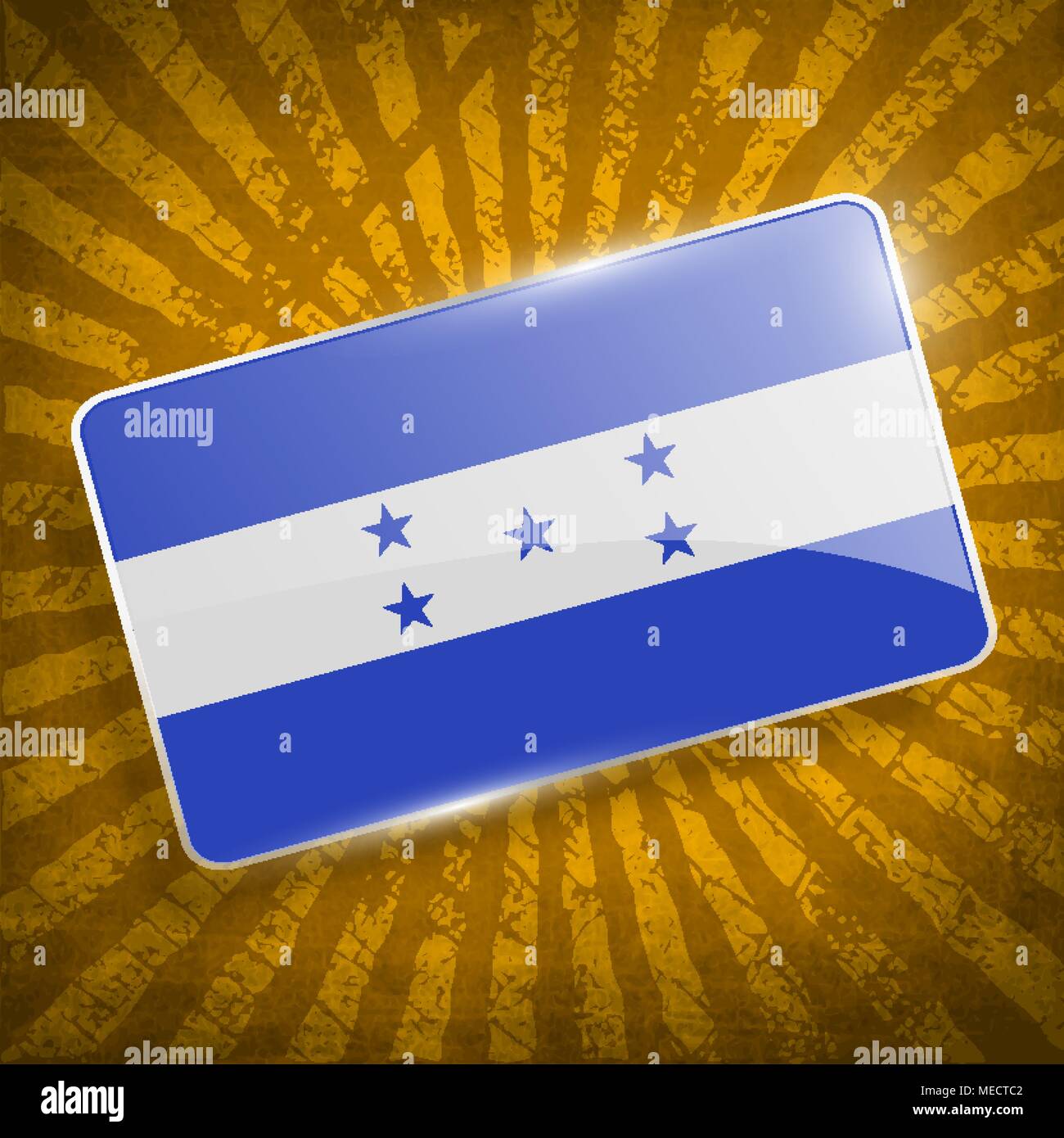 Flag of Honduras with old texture. Vector illustration Stock Vector ...