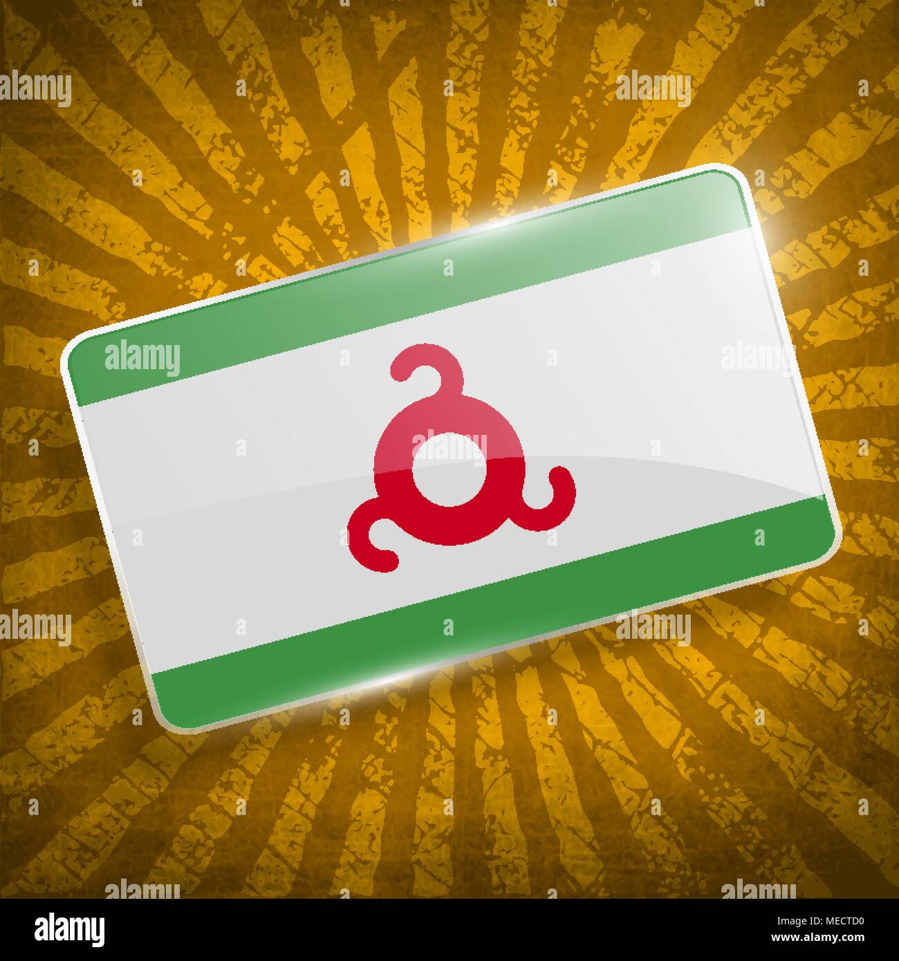 Flag of Ingushetia with old texture. Vector illustration Stock Vector ...