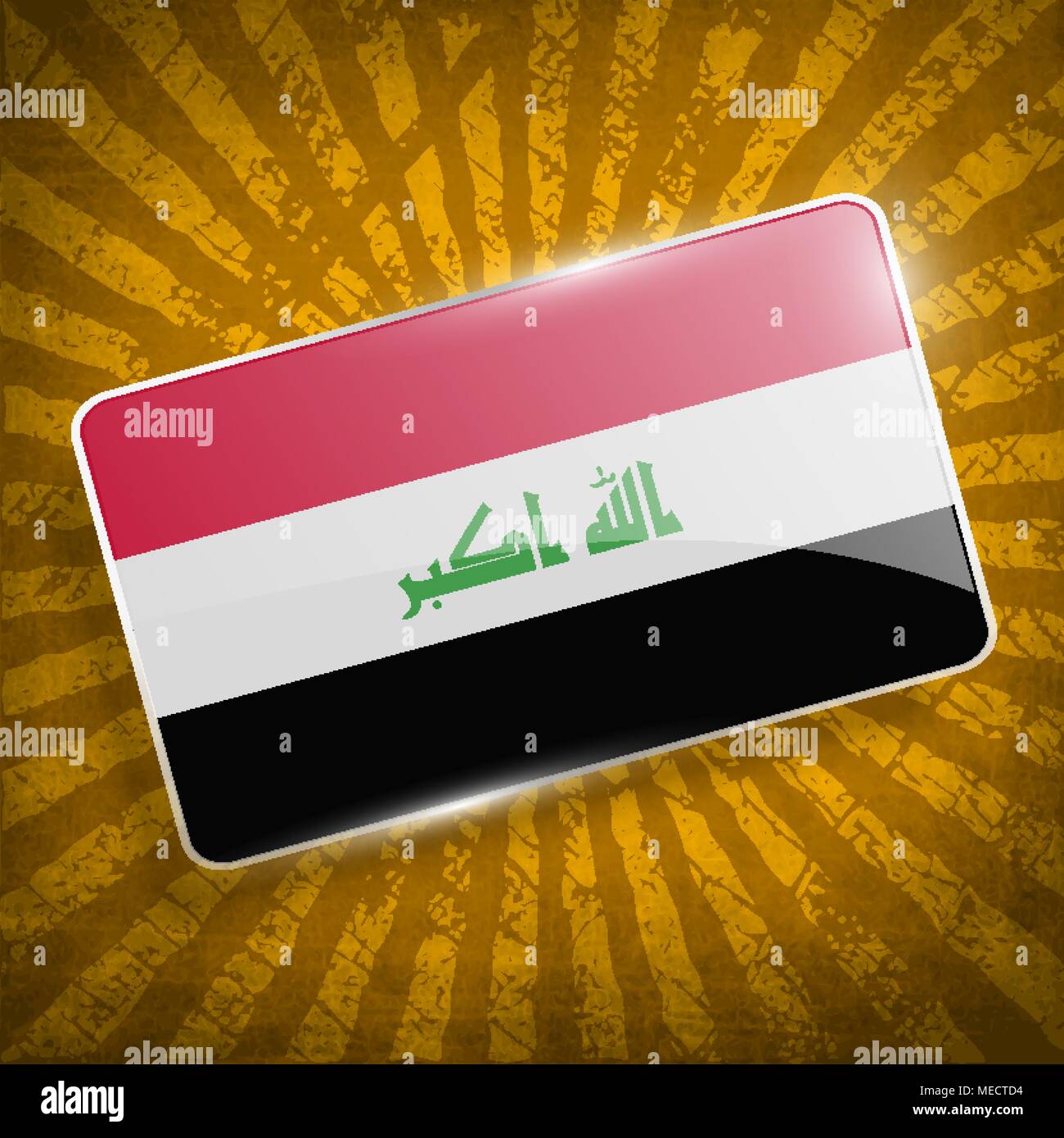 Flag of Iraq with old texture. Vector illustration Stock Vector Image ...