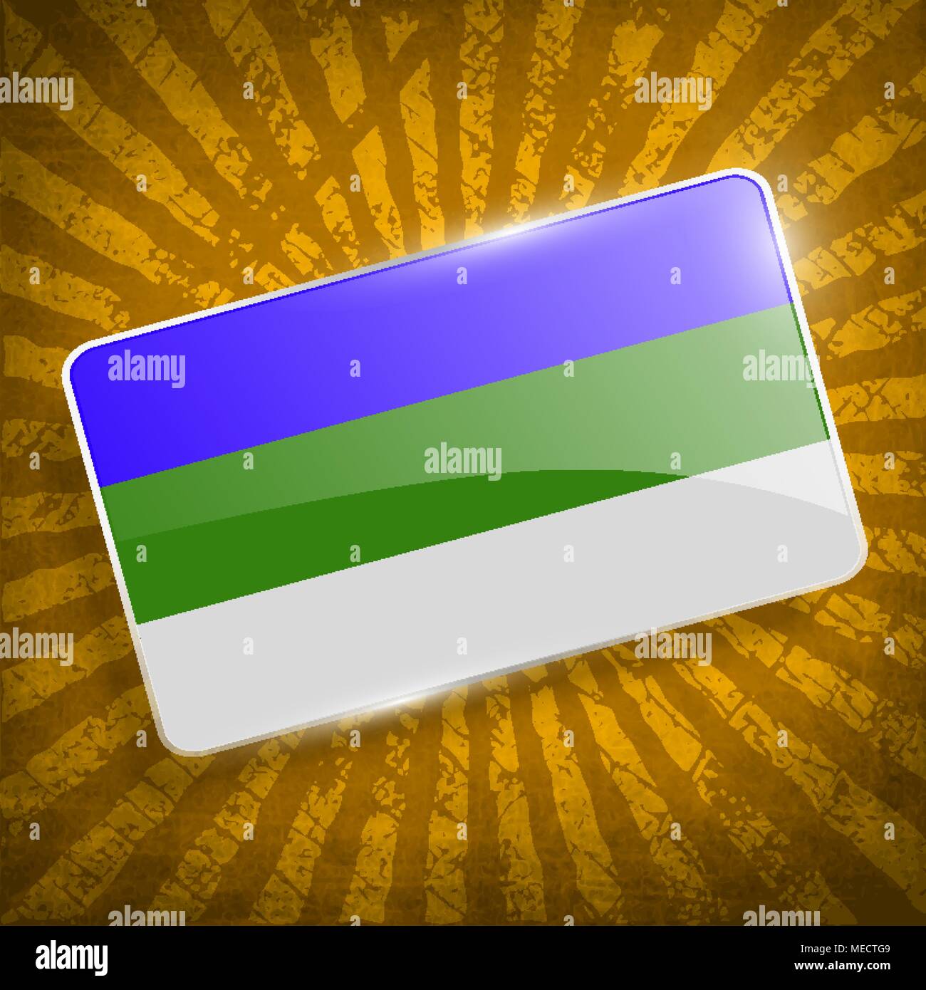 Flag of Komi with old texture. Vector illustration Stock Vector Image ...