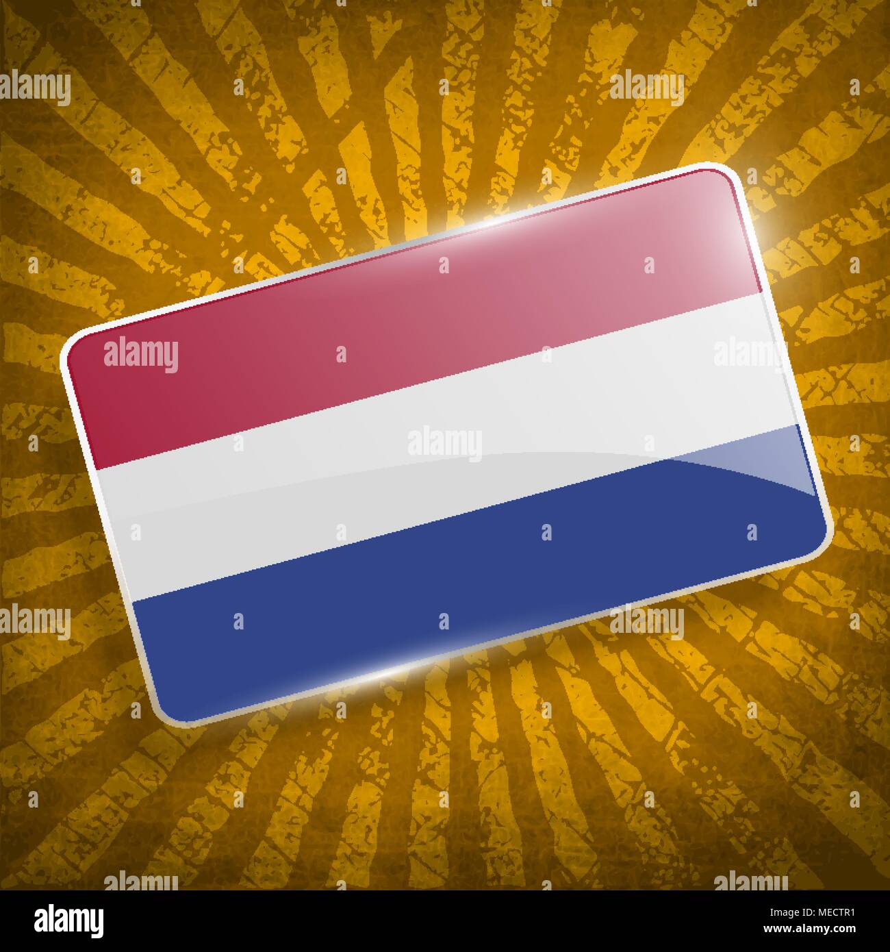 Flag of Netherlands with old texture. Vector illustration Stock Vector ...