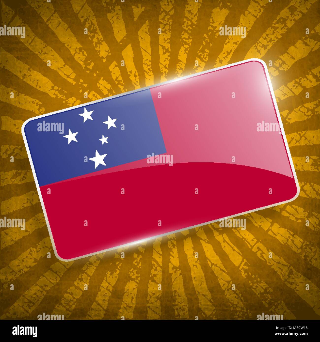 Flag of Samoa with old texture. Vector illustration Stock Vector Image ...