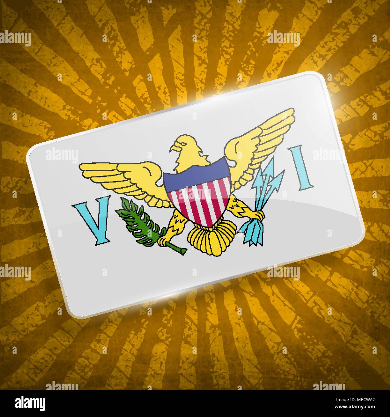 Official flag of the virgin islands Stock Vector Images - Alamy