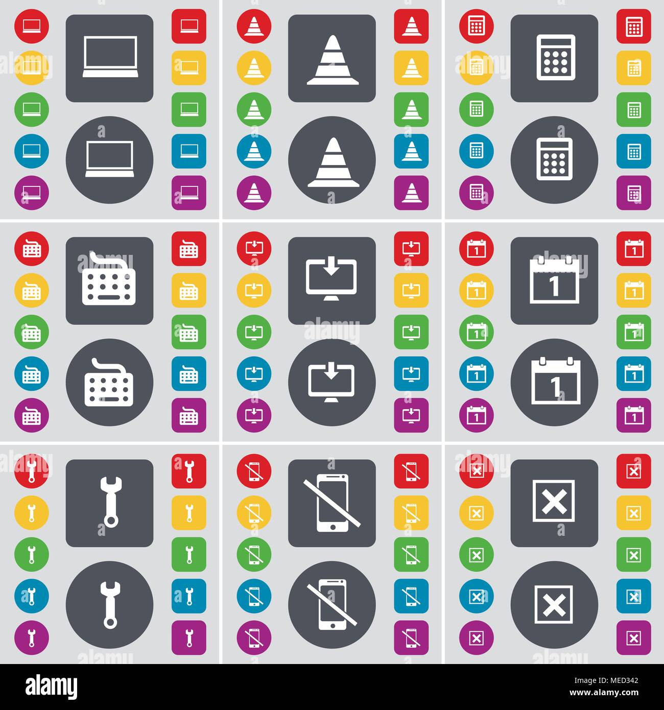 Large buttons on calculator Stock Vector Images - Alamy