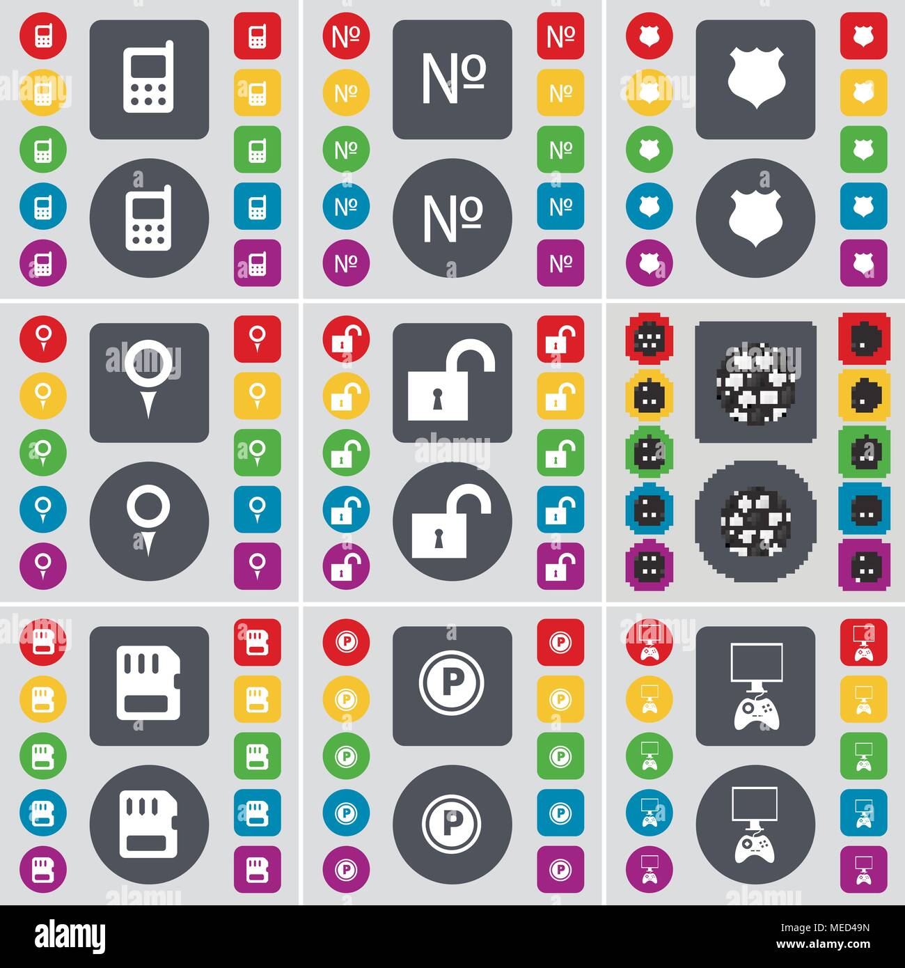 Mobilephone, Number, Badge, Checkpoint, Lock, Ball, SIM card, Parking ...