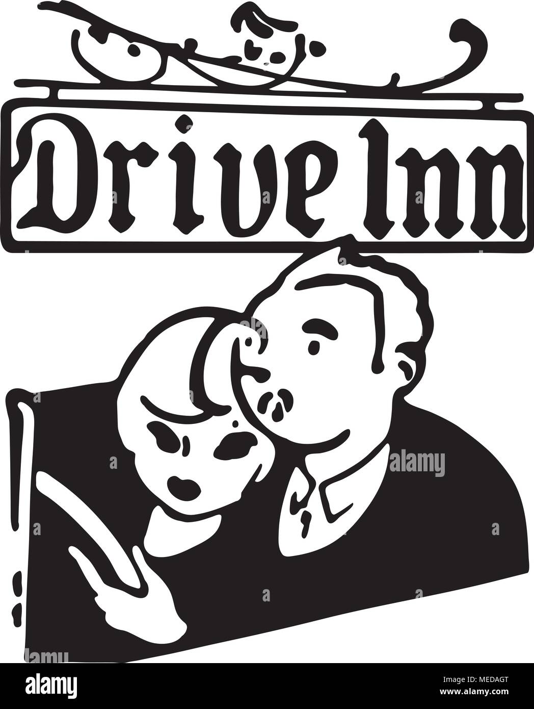 1950s inn Stock Vector Images - Alamy