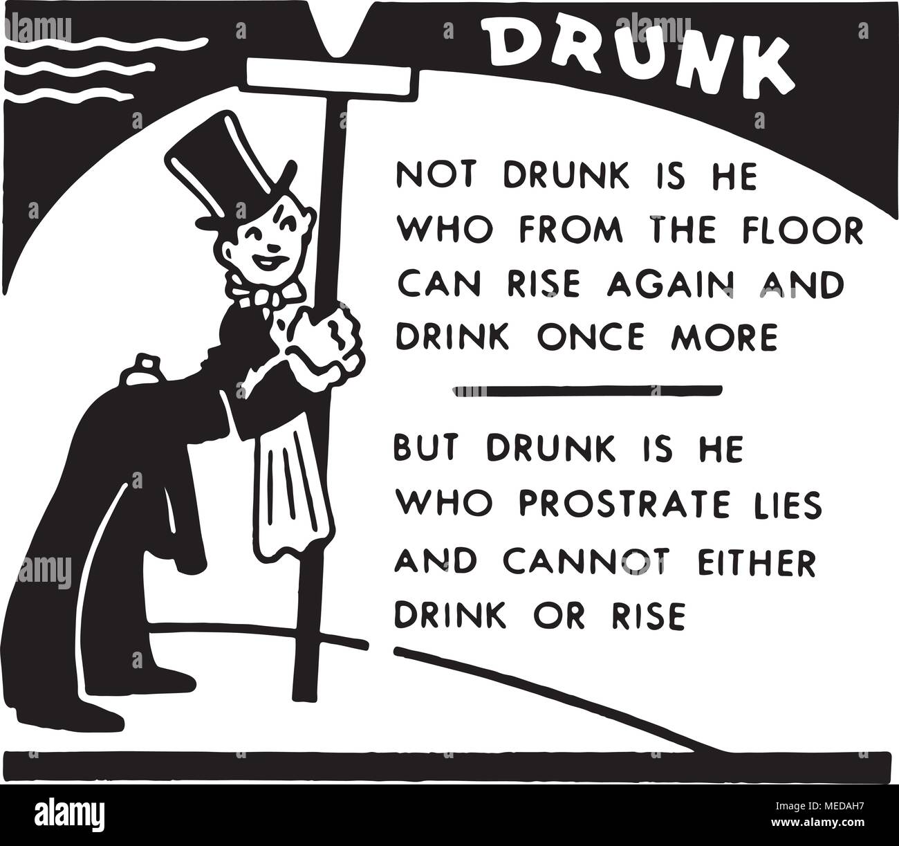 Drunk - Retro Ad Art Banner Stock Vector Image & Art - Alamy