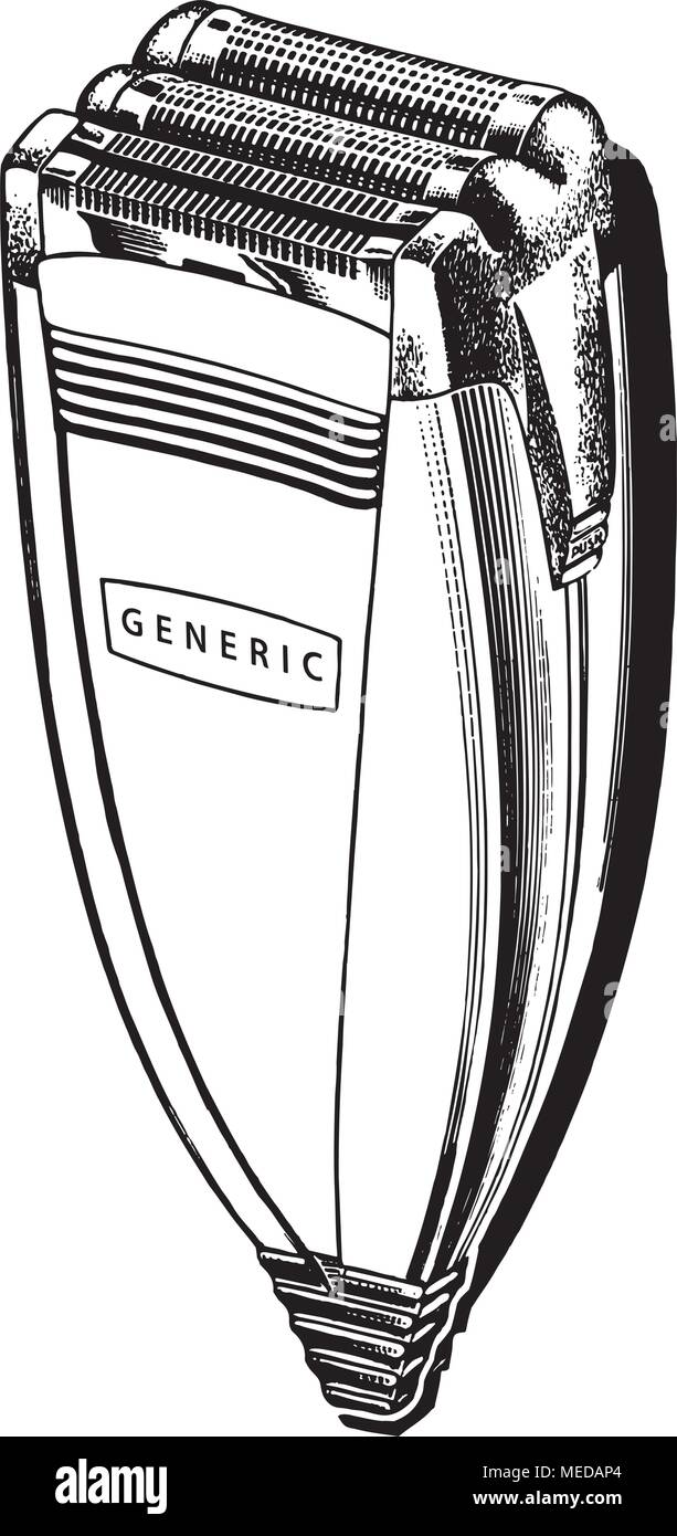 Remington Razor - Retro Clipart Illustration Stock Vector Image & Art ...