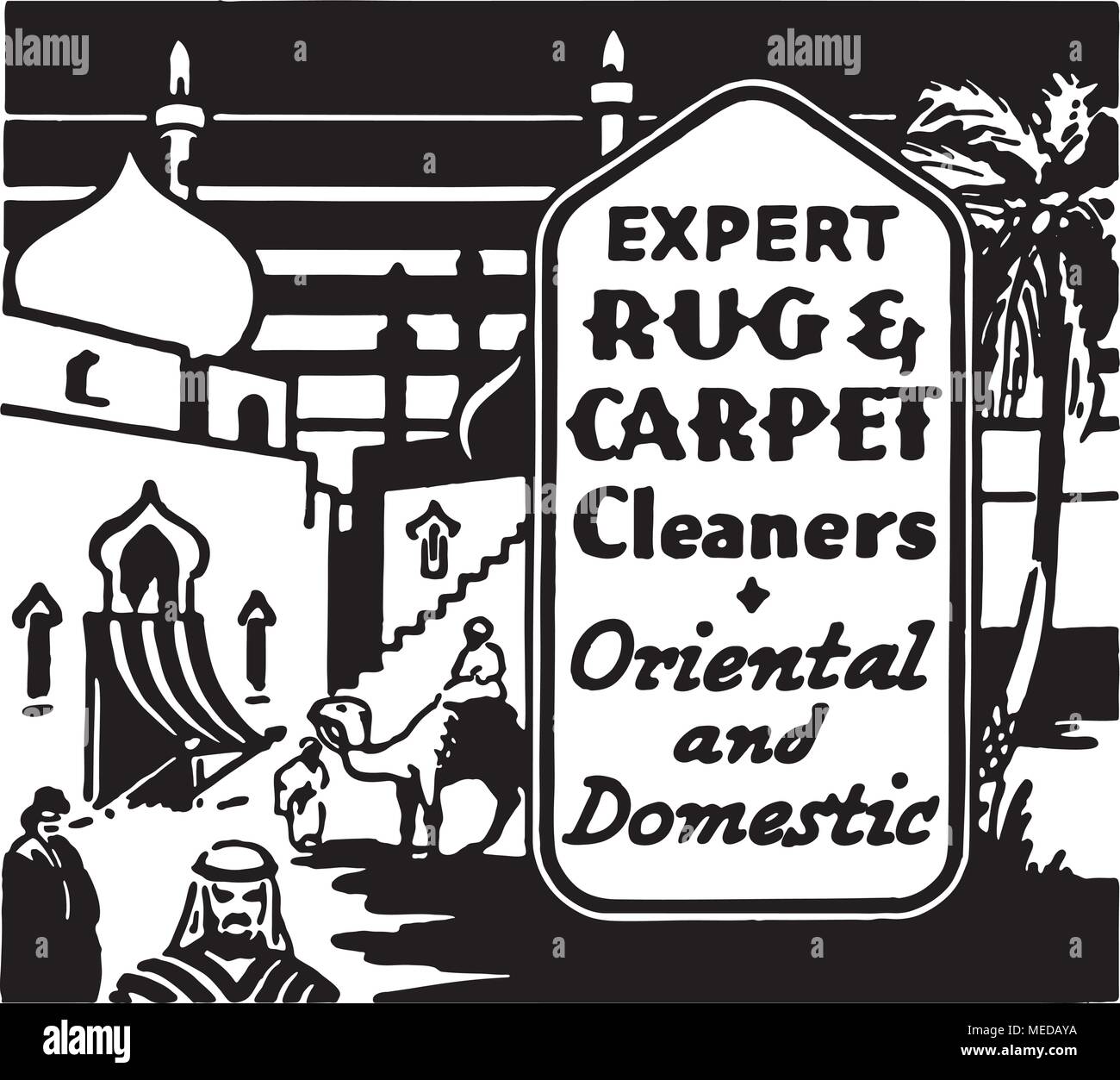 Expert Rug Cleaners - Retro Ad Art Banner Stock Vector Image & Art - Alamy
