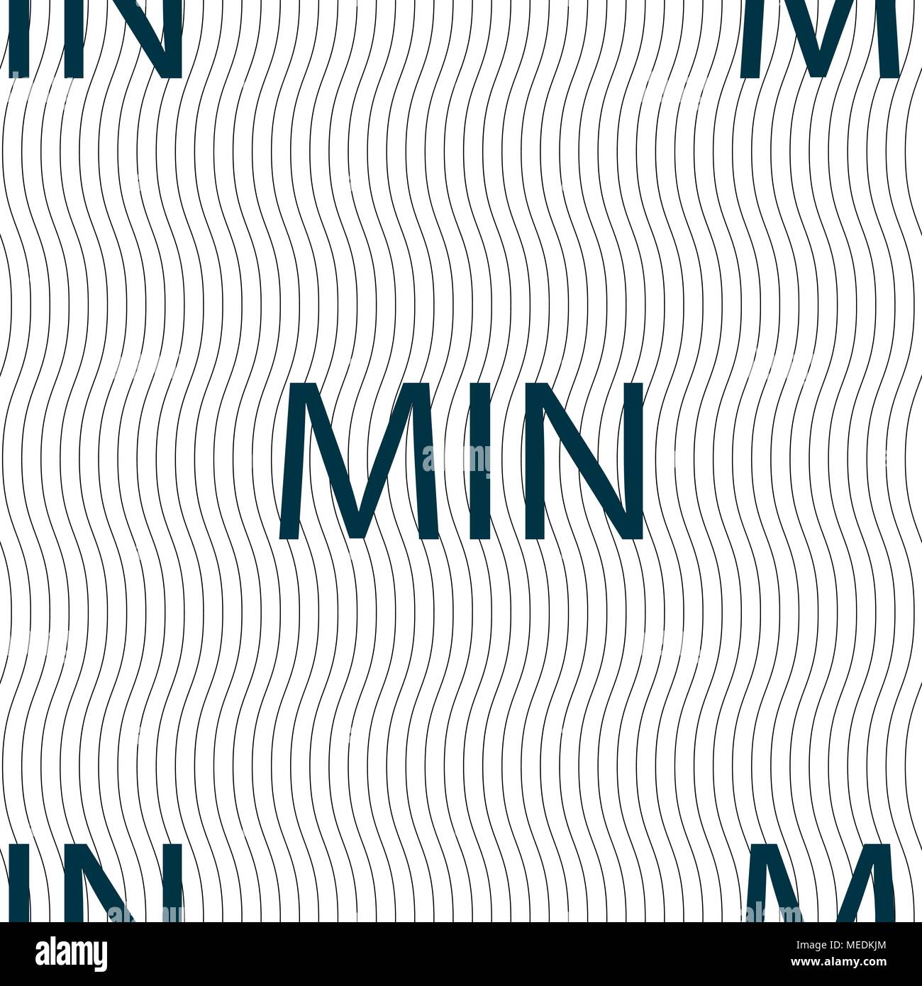 minimum sign icon. Seamless pattern with geometric texture. Vector ...