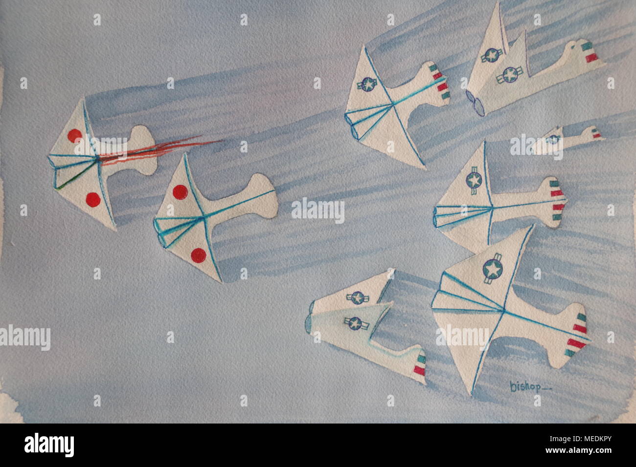 Have fun making paper airplanes Stock Photo - Alamy