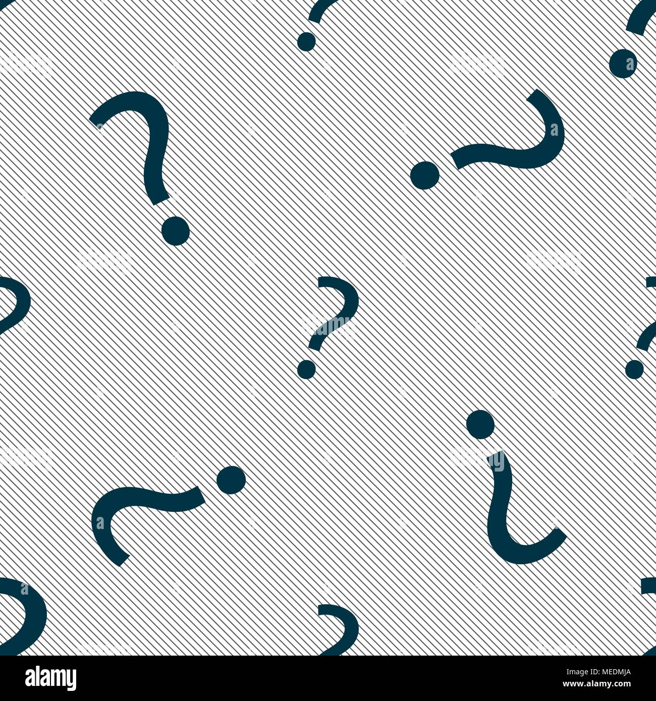 Question mark sign icon. Help symbol. FAQ sign. Seamless pattern with ...