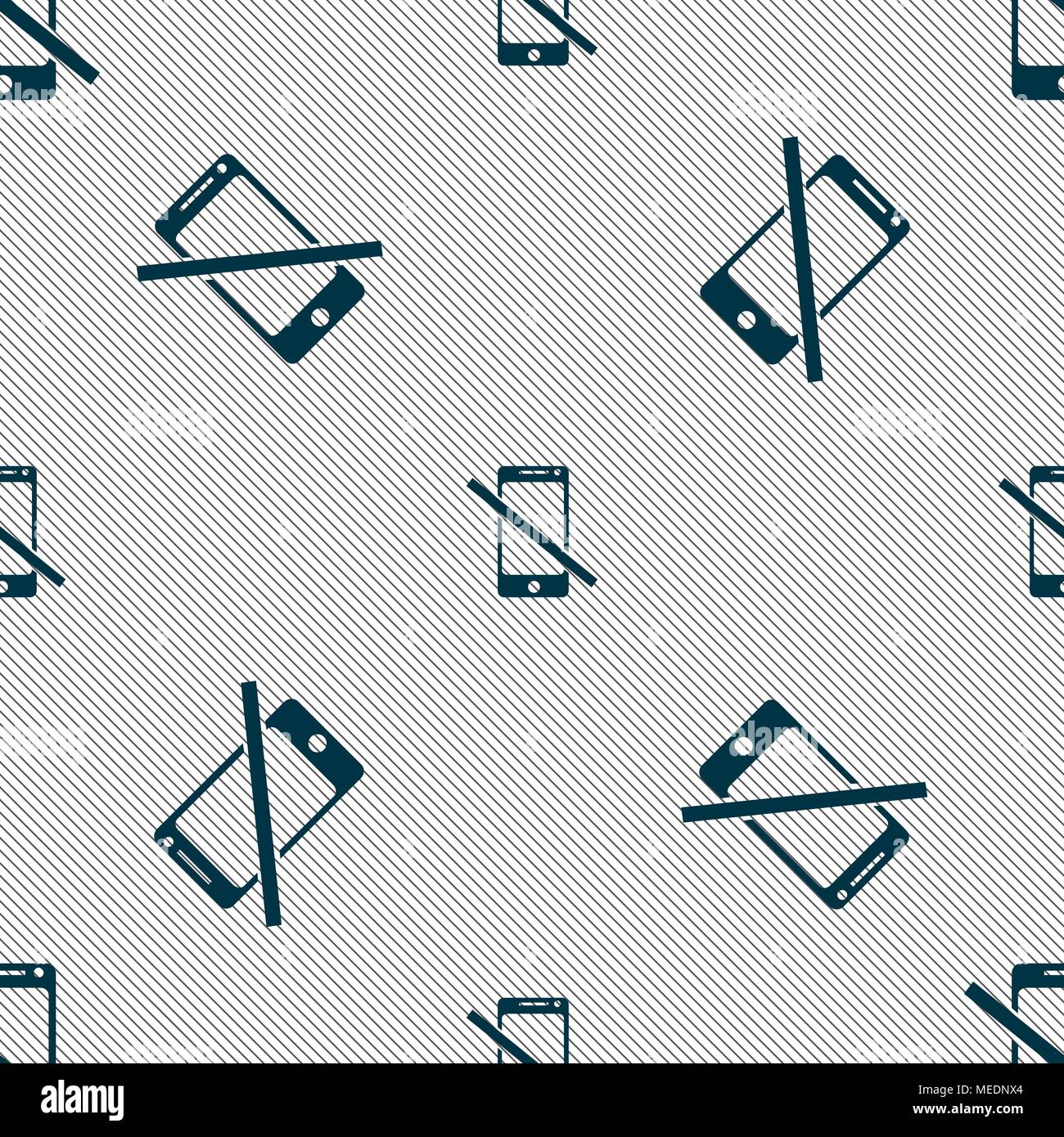 Do not call. Smartphone signs icon. Support symbol. Seamless pattern ...