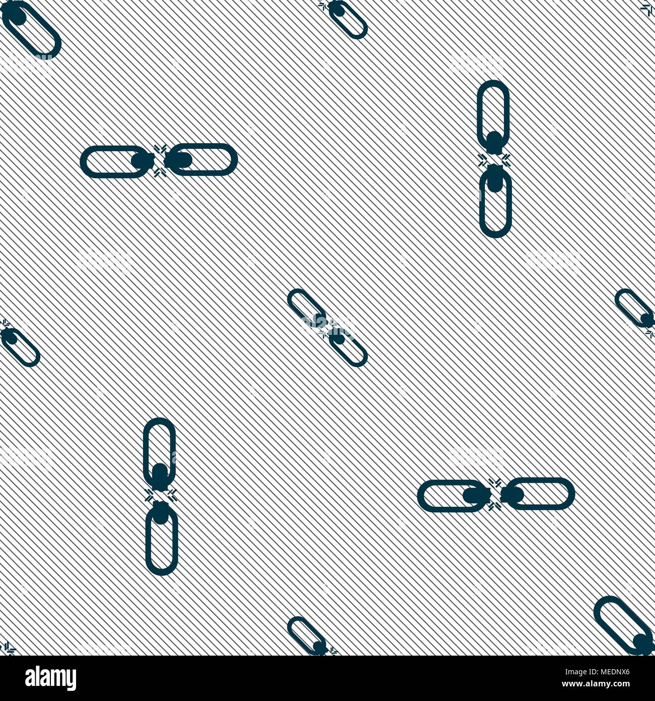 Broken connection flat single icon. Seamless pattern with geometric ...