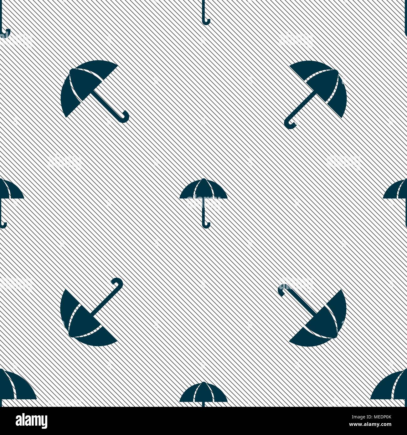 Umbrella sign icon. Rain protection symbol. Seamless pattern with ...