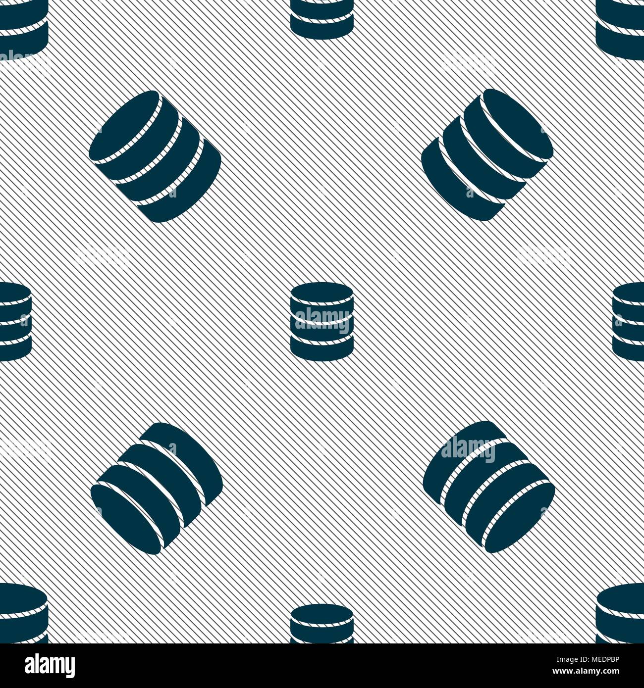 Hard disk and database sign icon. flash drive stick symbol. Seamless ...