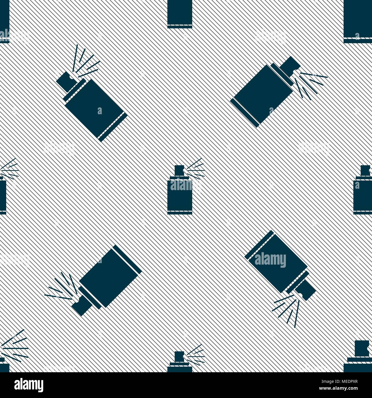 Graffiti spray can sign icon. Aerosol paint symbol. Seamless pattern ...