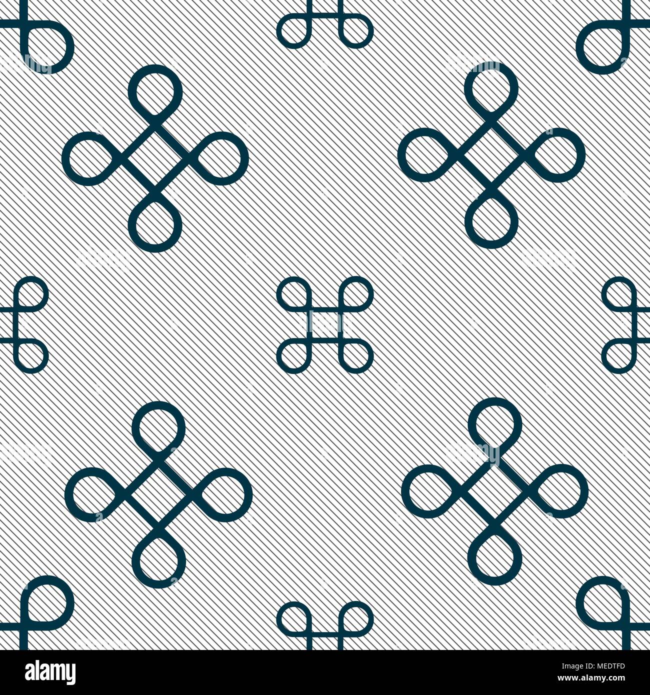 Keyboard Maestro icon. Seamless pattern with geometric texture. Vector ...