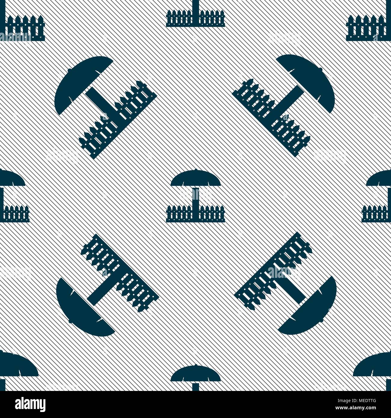 Sandbox icon sign. Seamless pattern with geometric texture. Vector ...