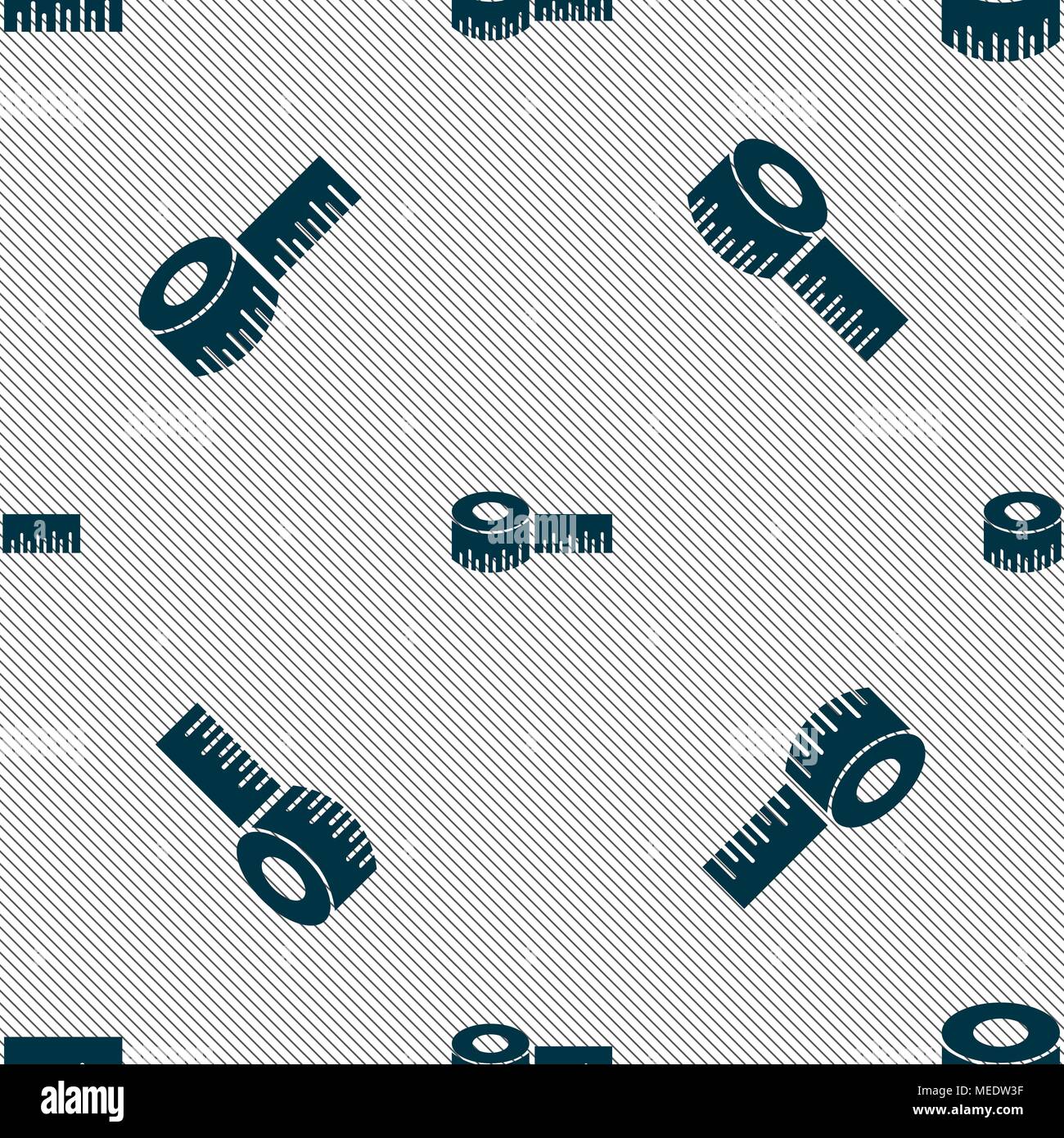 Roulette construction icon sign. Seamless pattern with geometric ...