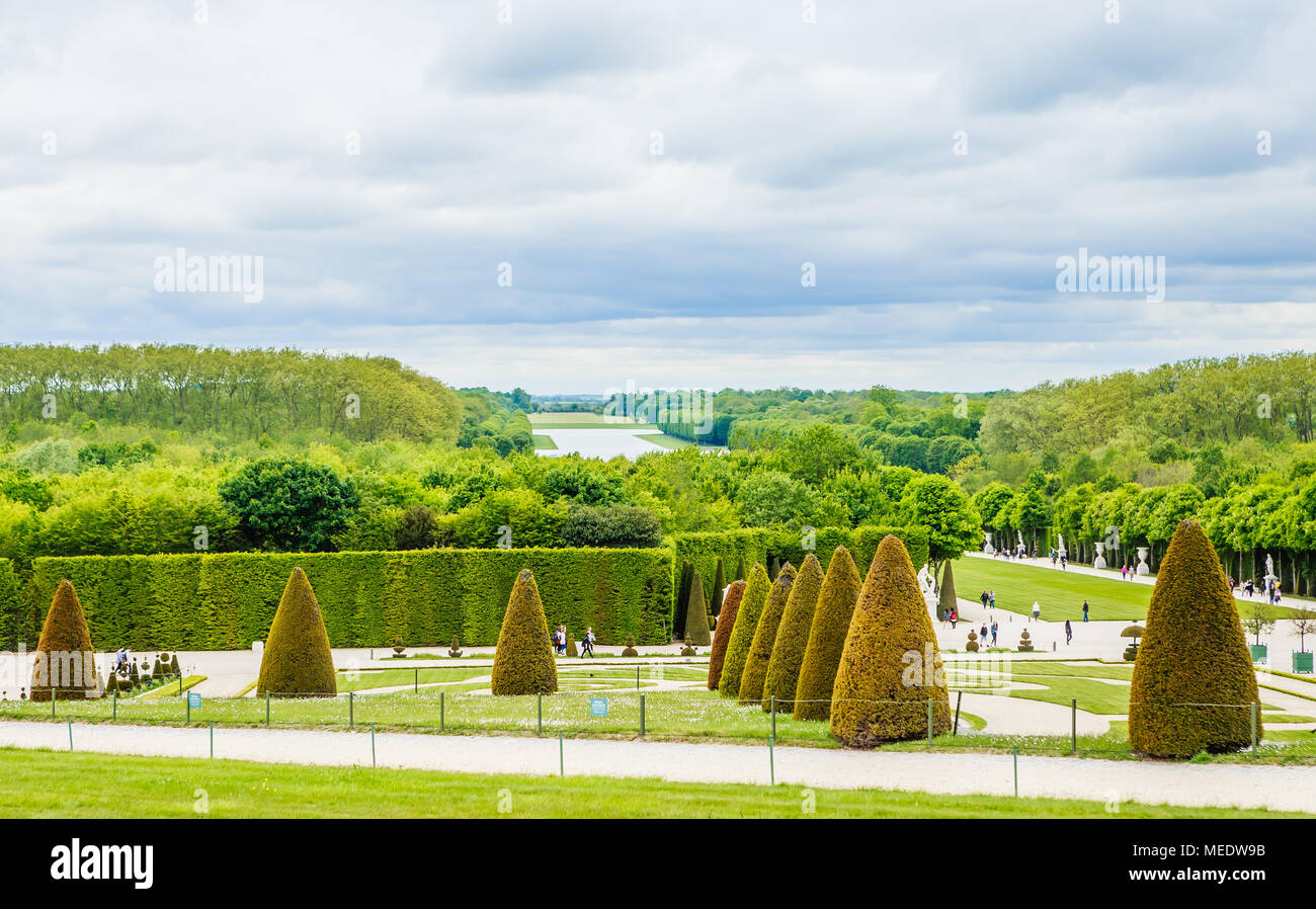 The Landscape of the Garden of Versailles in France. The Garden of ...