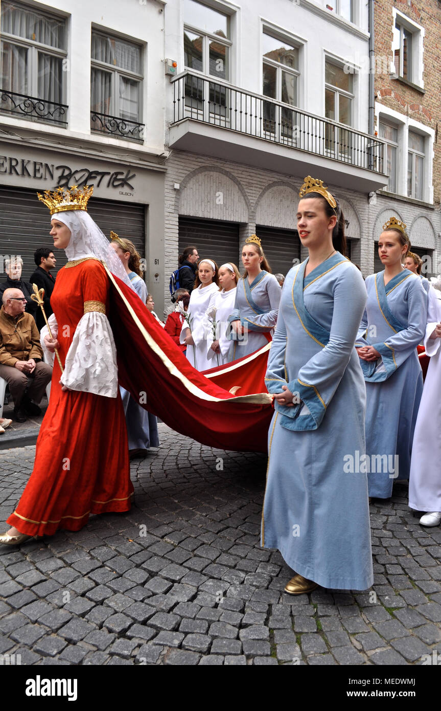 Bruges, Belgium. The Procession of the Holy Blood (Heilig ...