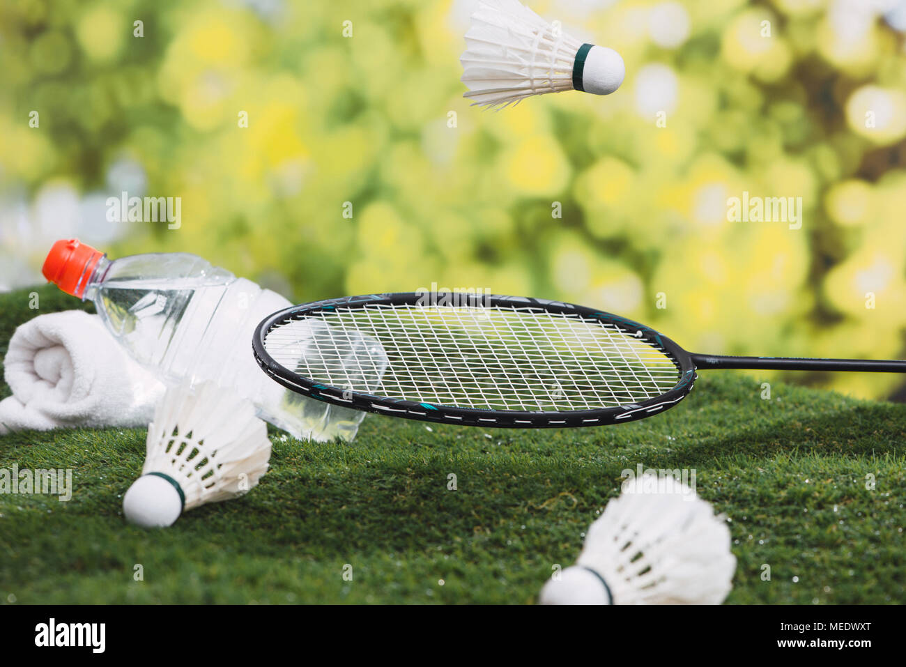 Shuttlecock in grass hi-res stock photography and images - Alamy
