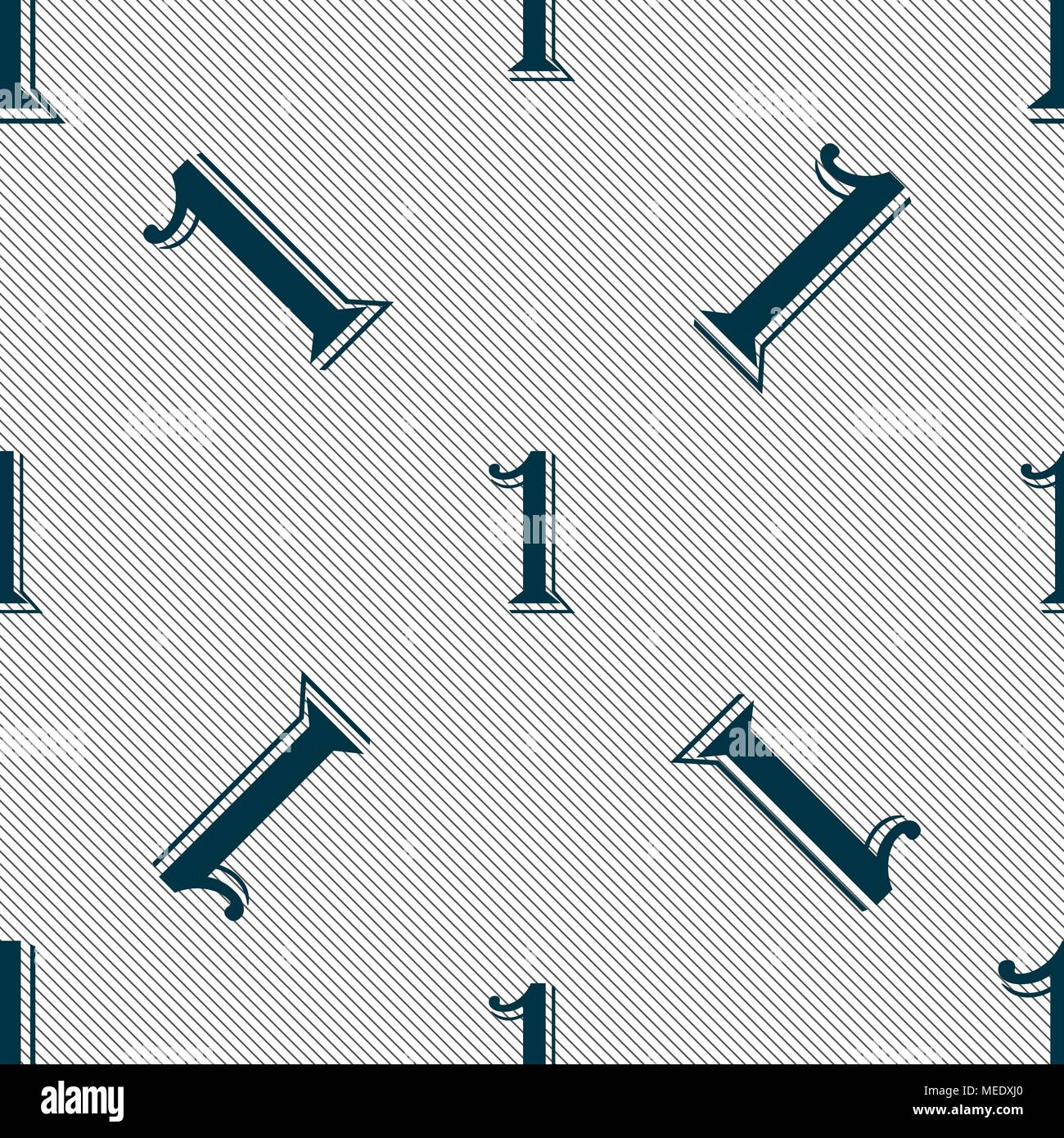 First place award sign. Winner symbol. Step one. Seamless pattern with ...