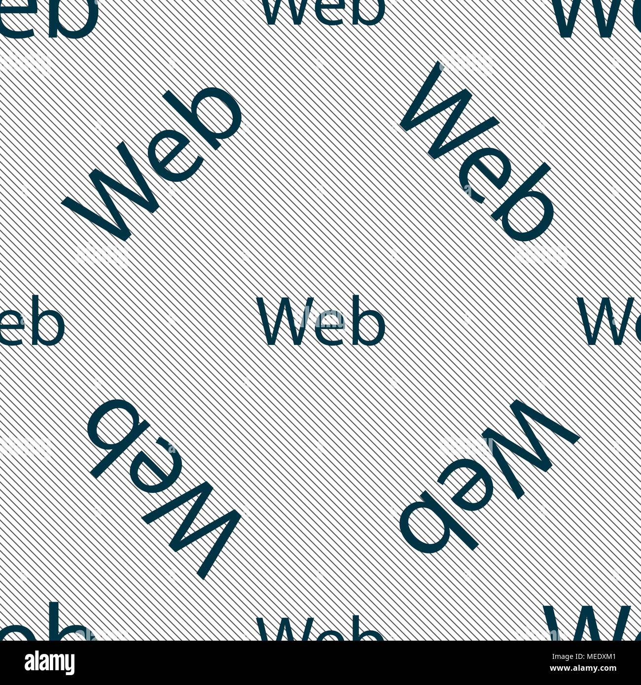 Web sign icon. World wide web symbol. Seamless pattern with geometric ...