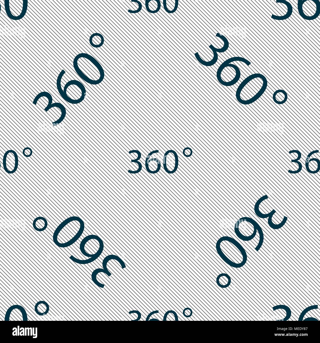 Angle 360 degrees sign icon. Geometry math symbol. Full rotation ...