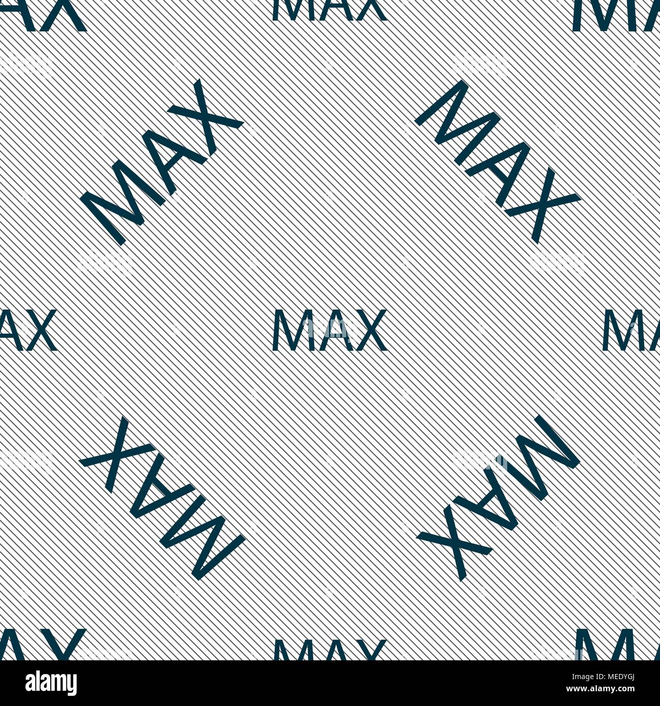 maximum sign icon. Seamless pattern with geometric texture. Vector ...