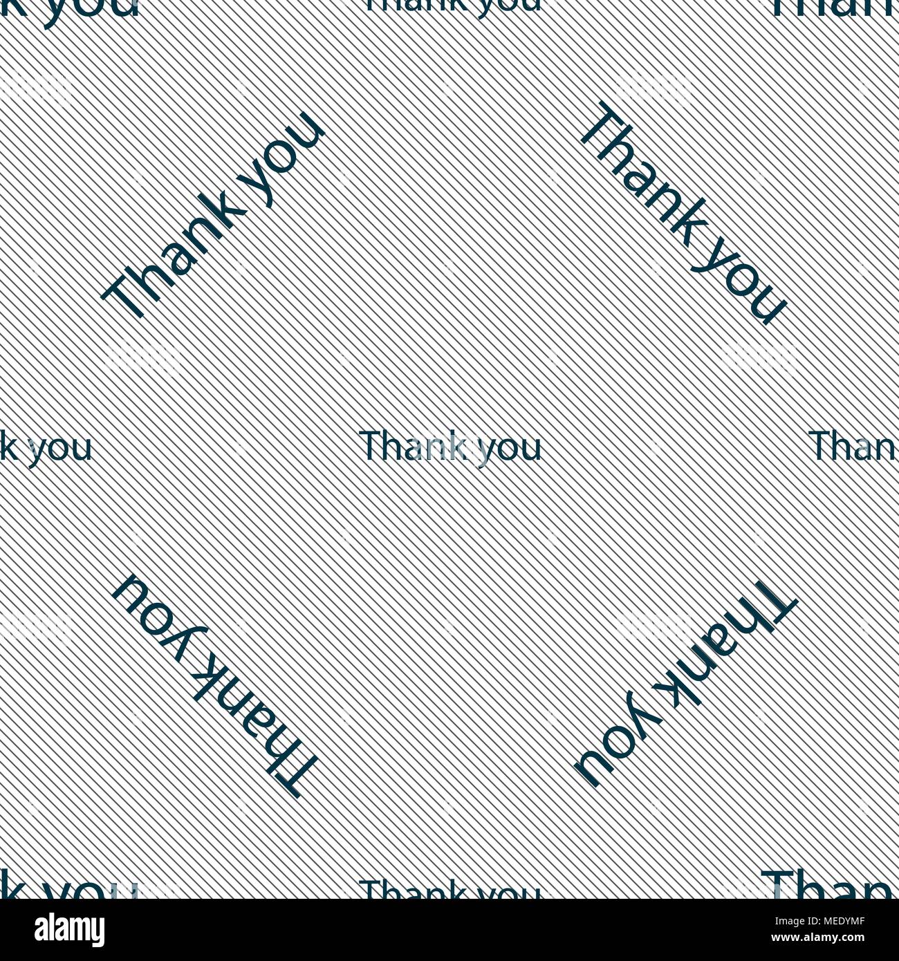 Thank you sign icon. Gratitude symbol. Seamless pattern with geometric ...