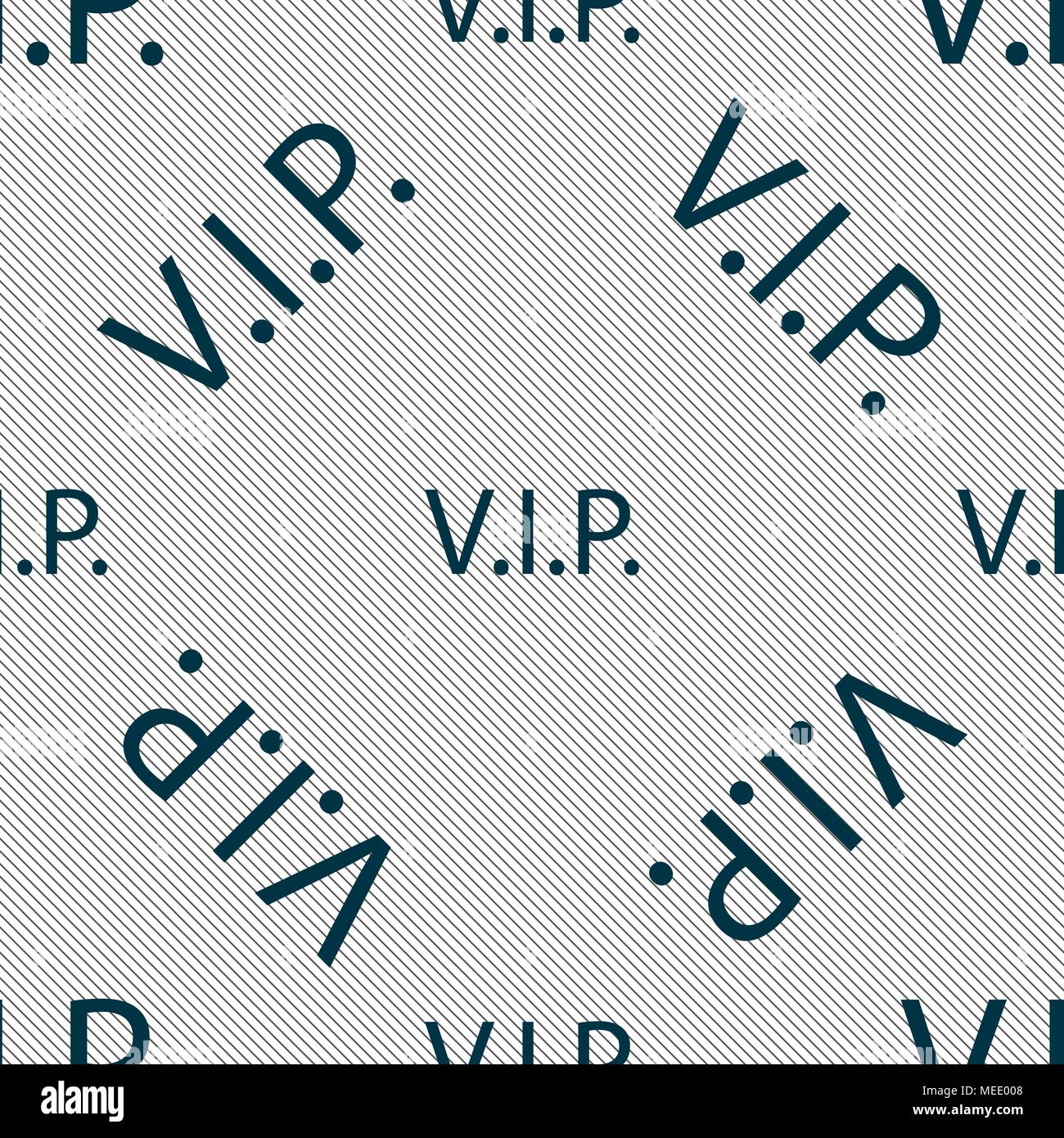 Vip sign icon. Membership symbol. Very important person. Seamless ...