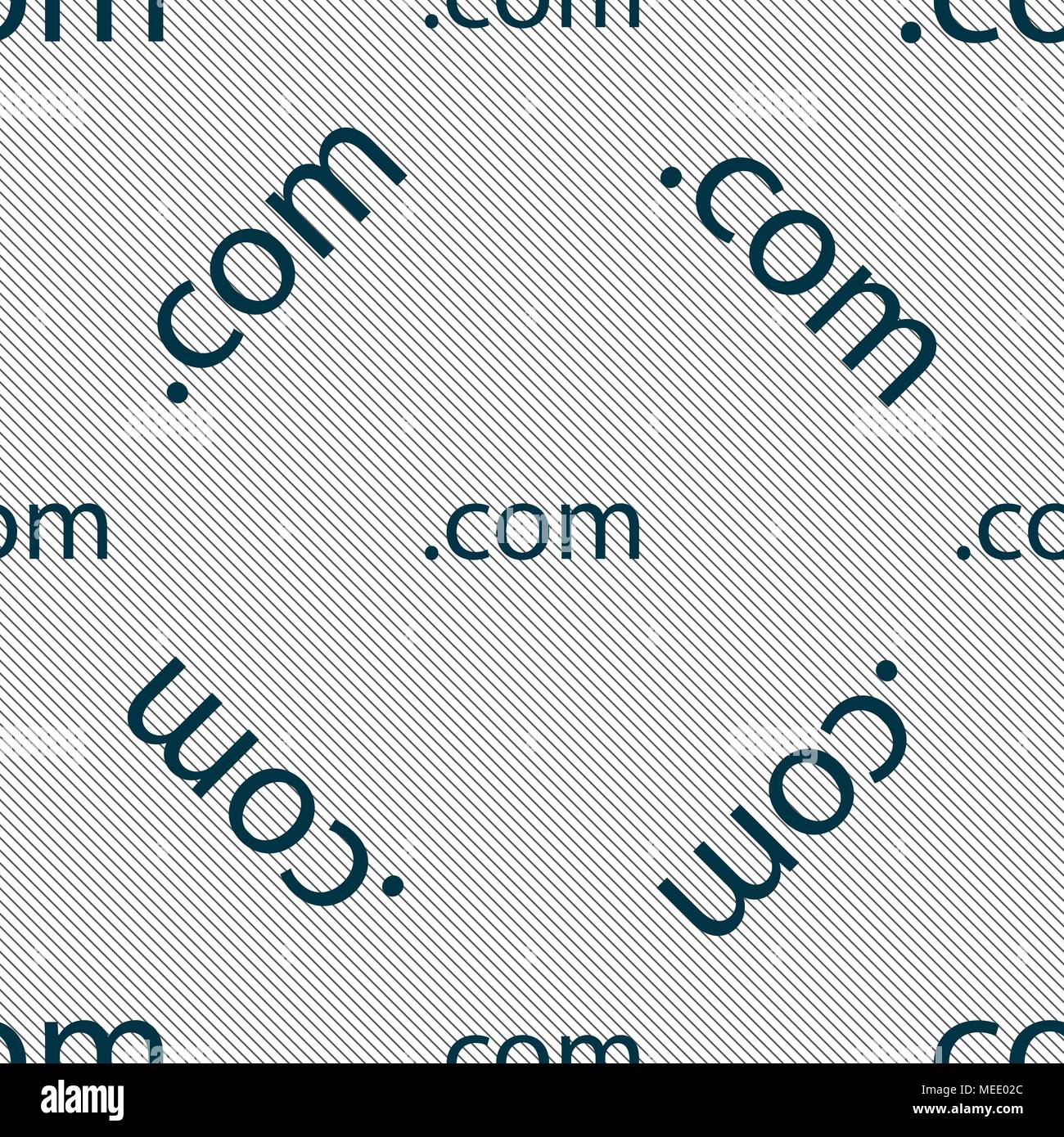 Domain COM sign icon. Top-level internet domain symbol. Seamless ...