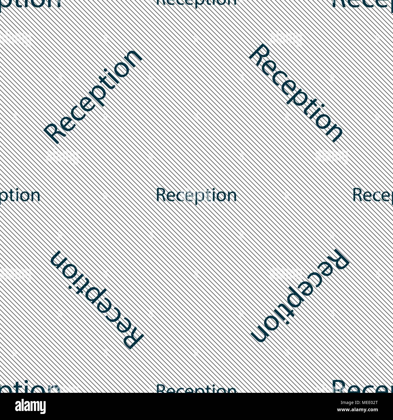 Reception sign icon. Hotel registration table symbol. Seamless pattern ...