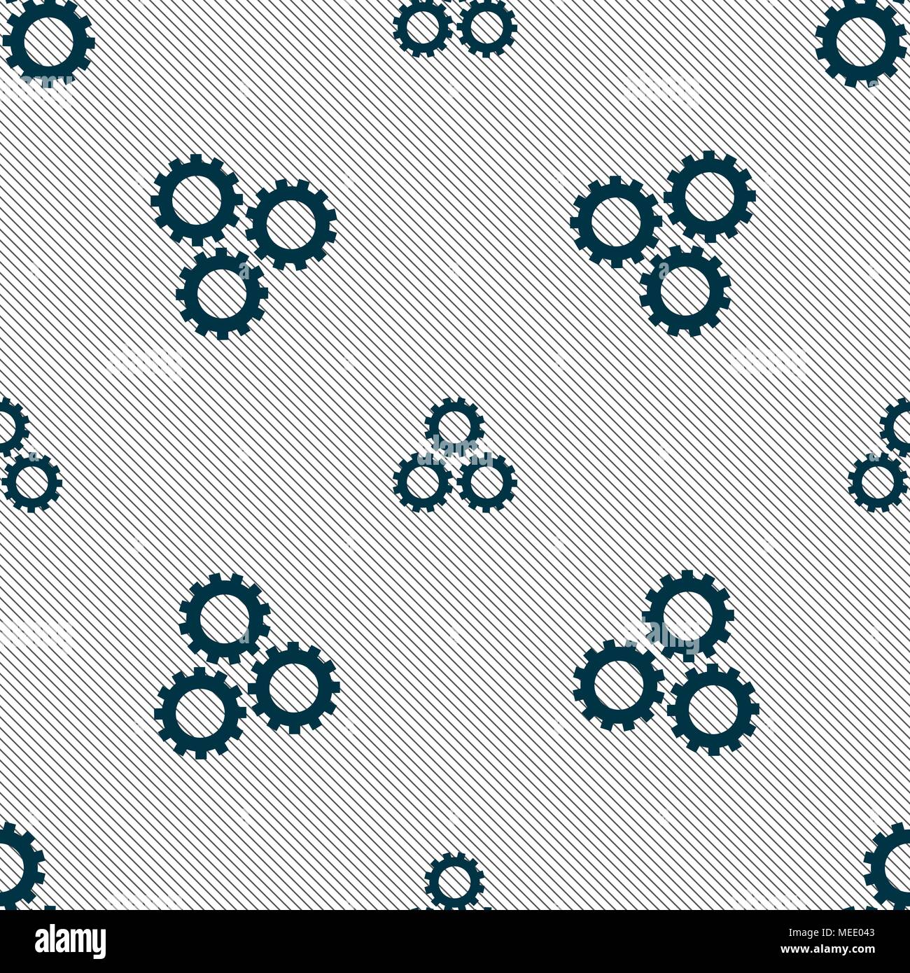 Cog settings sign icon. Cogwheel gear mechanism symbol. Seamless ...