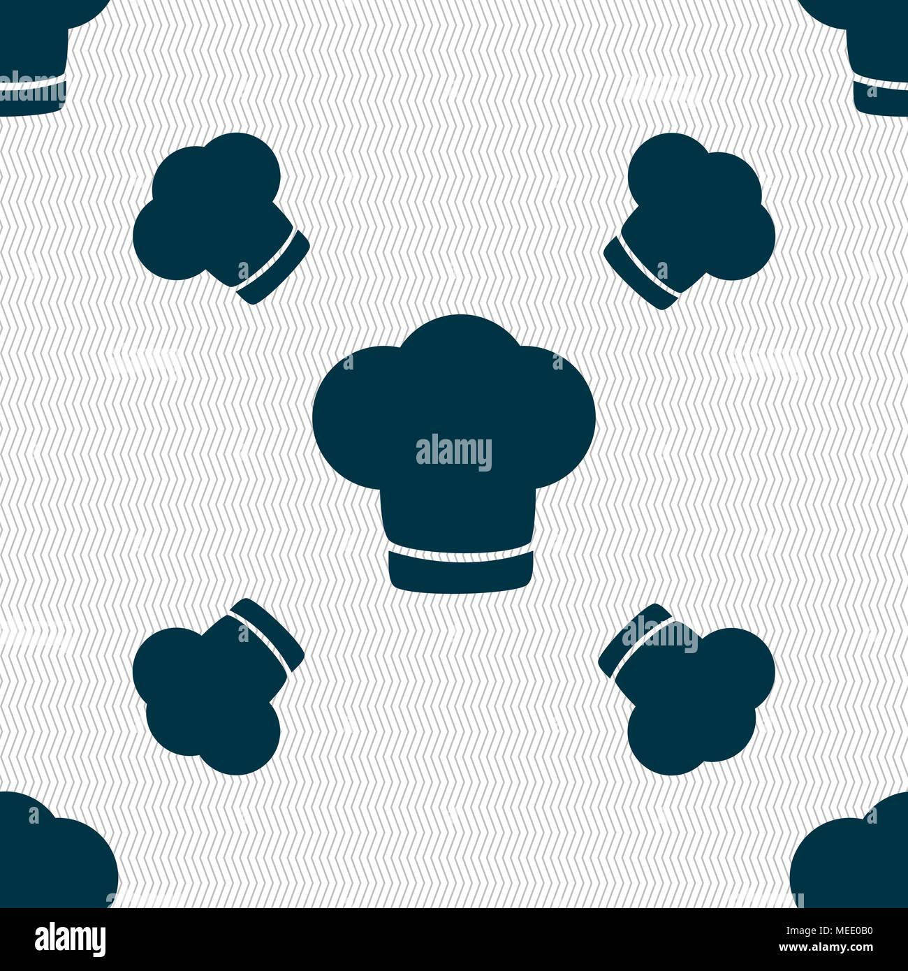 Chef hat sign icon. Cooking symbol. Cooks hat. Seamless pattern with ...